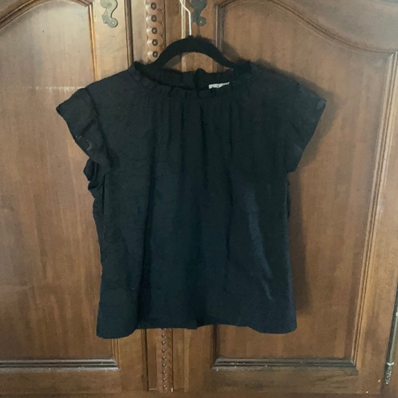 Daniel Rainn | Tops | Black Daniel Rainn Sheer Overlay Blouse | Poshmark
